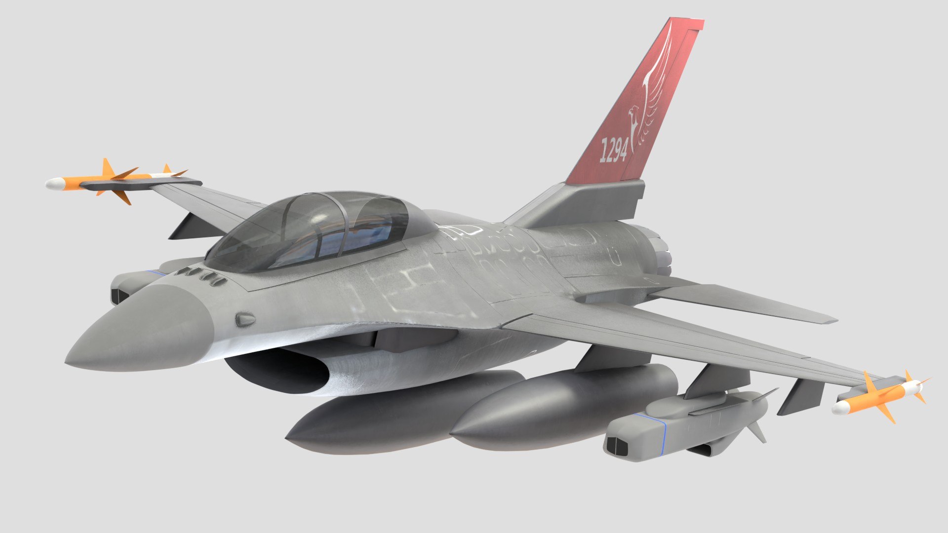 3D F-16 Fighter Model - TurboSquid 1434662