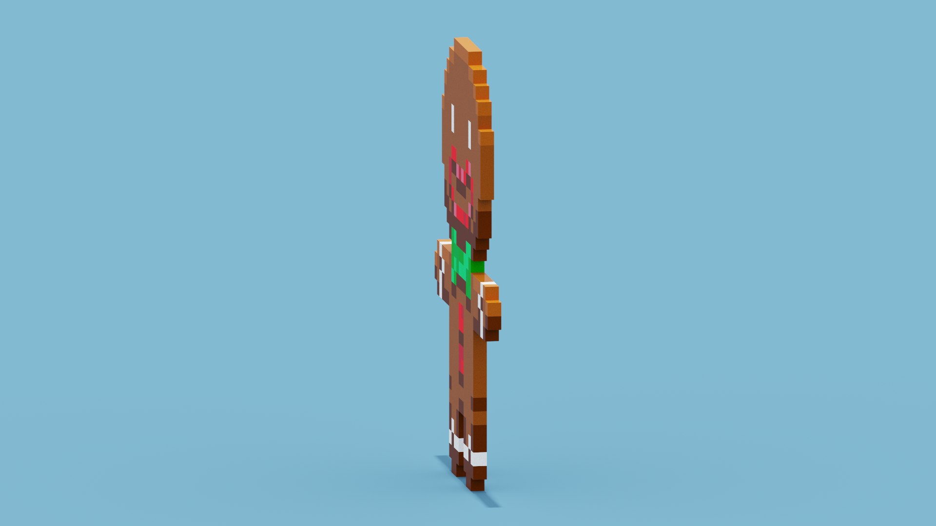 Pixel Gingerbread Man 3D model - TurboSquid 2001310
