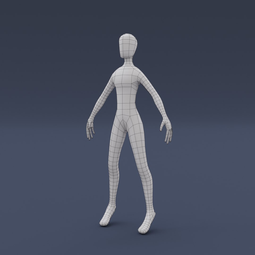 Base Mesh Female Girl 3D Model - TurboSquid 1654896