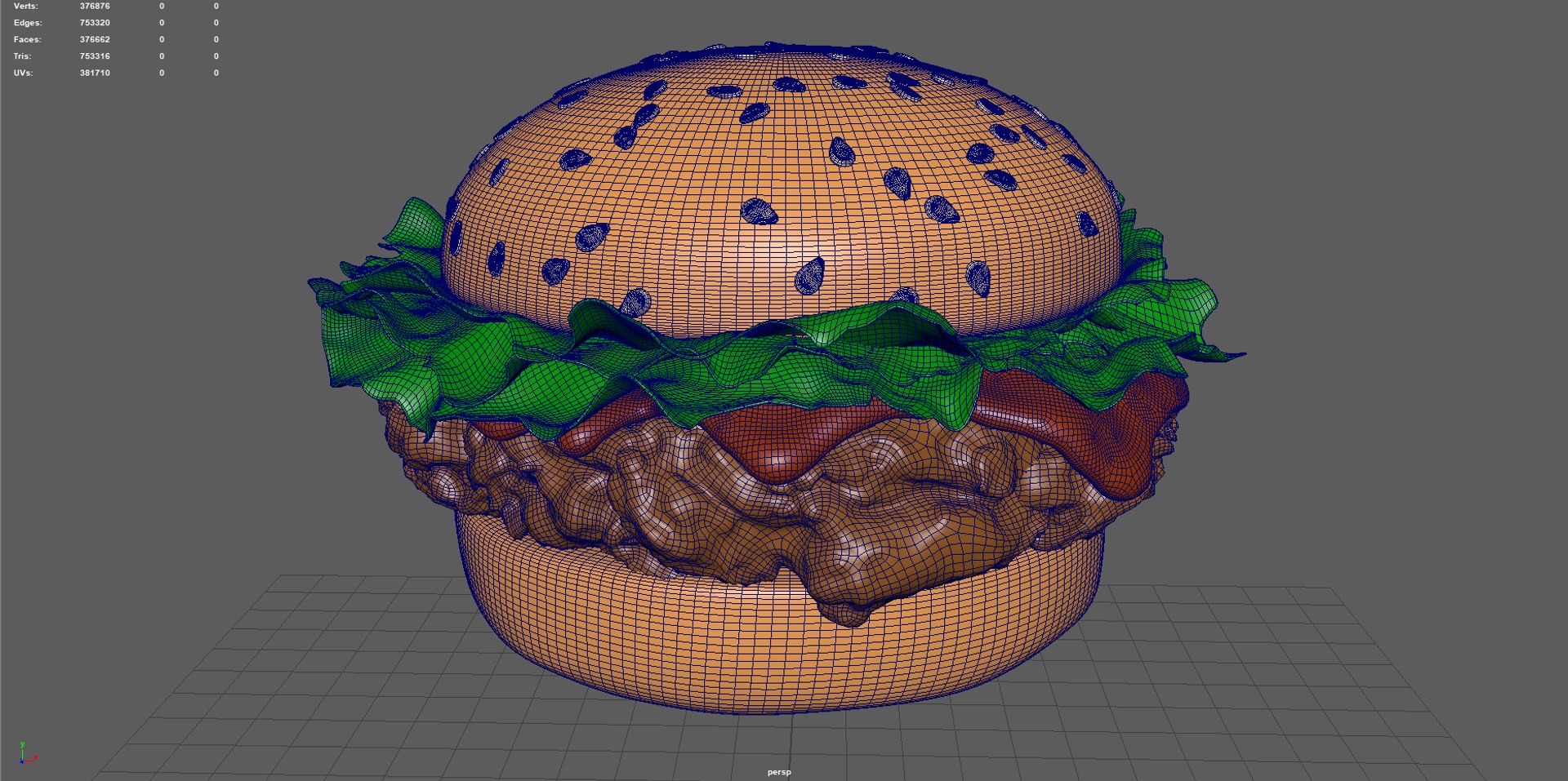 3D Burger Crispy Chicken Tender Model - TurboSquid 2226294