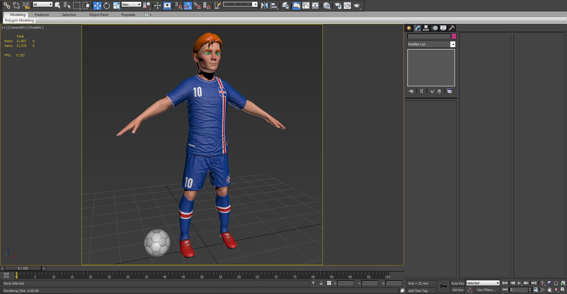 Cartoon Soccer Player Model - TurboSquid 1358331