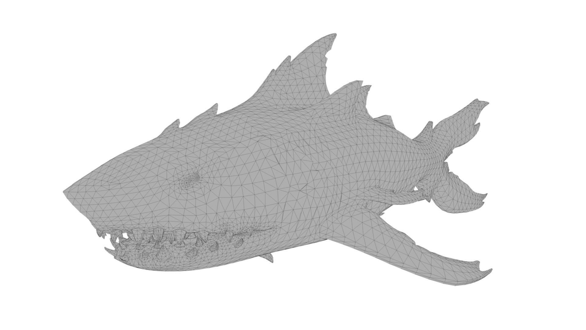 3D Model Cartoon Shark - TurboSquid 1953880