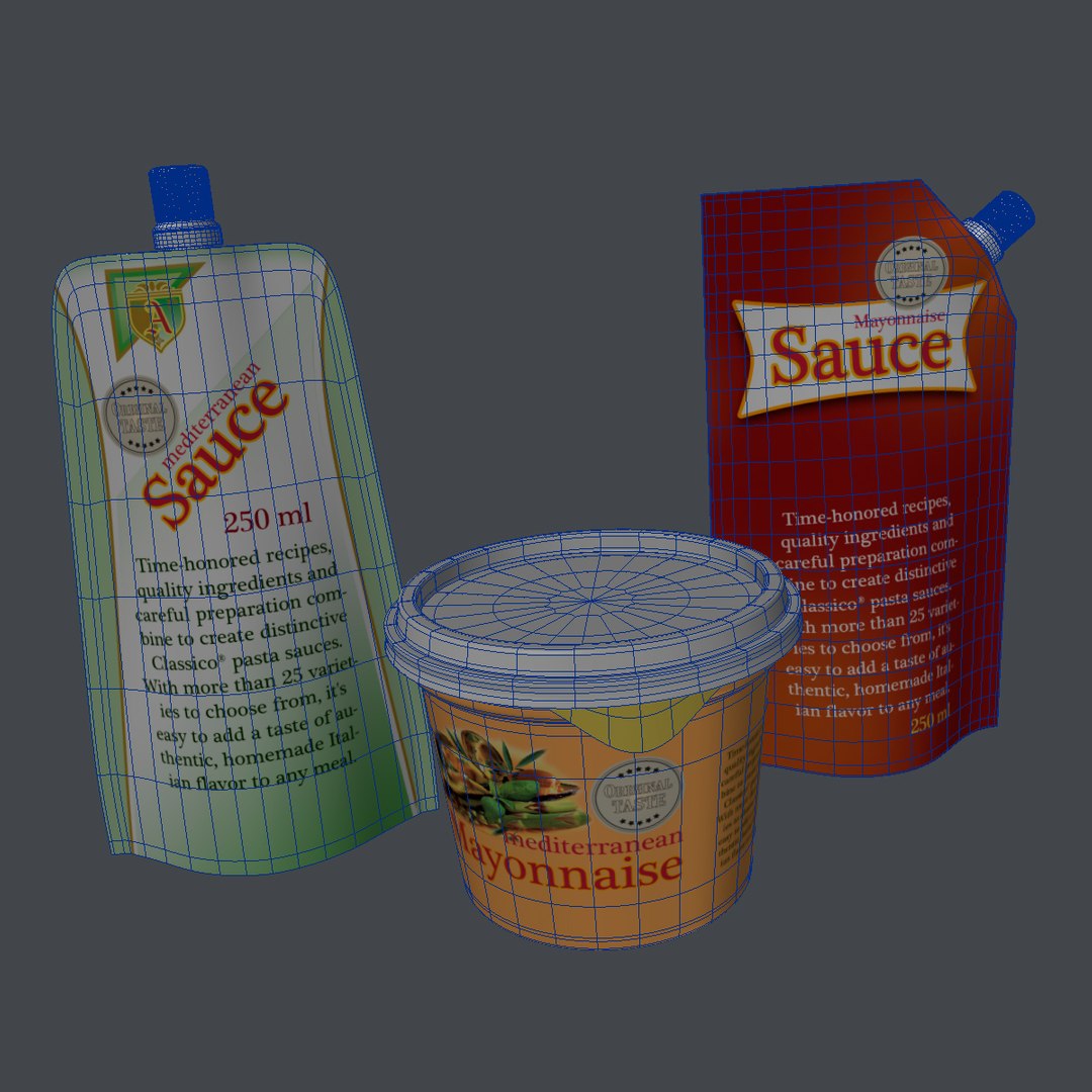 3d Model Packages Sauces
