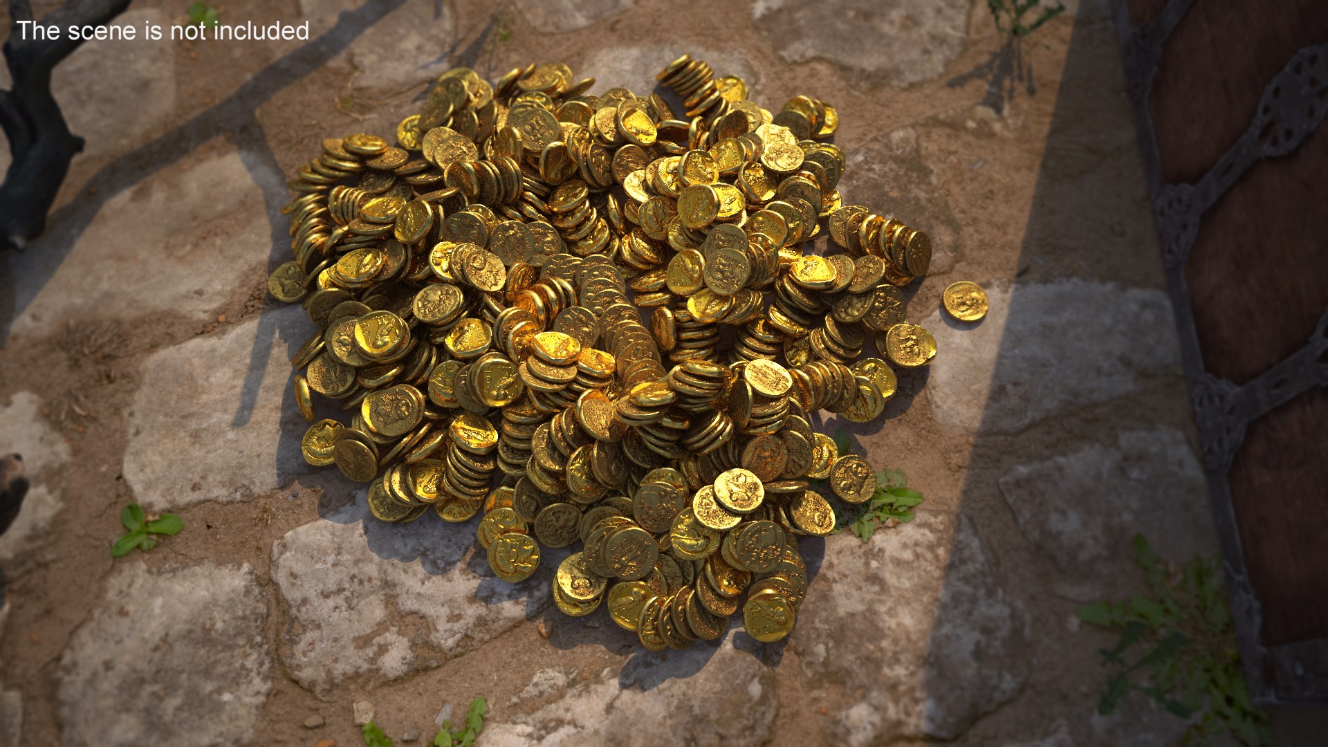 3D Bunch Of Gold Coins Model - TurboSquid 1997980