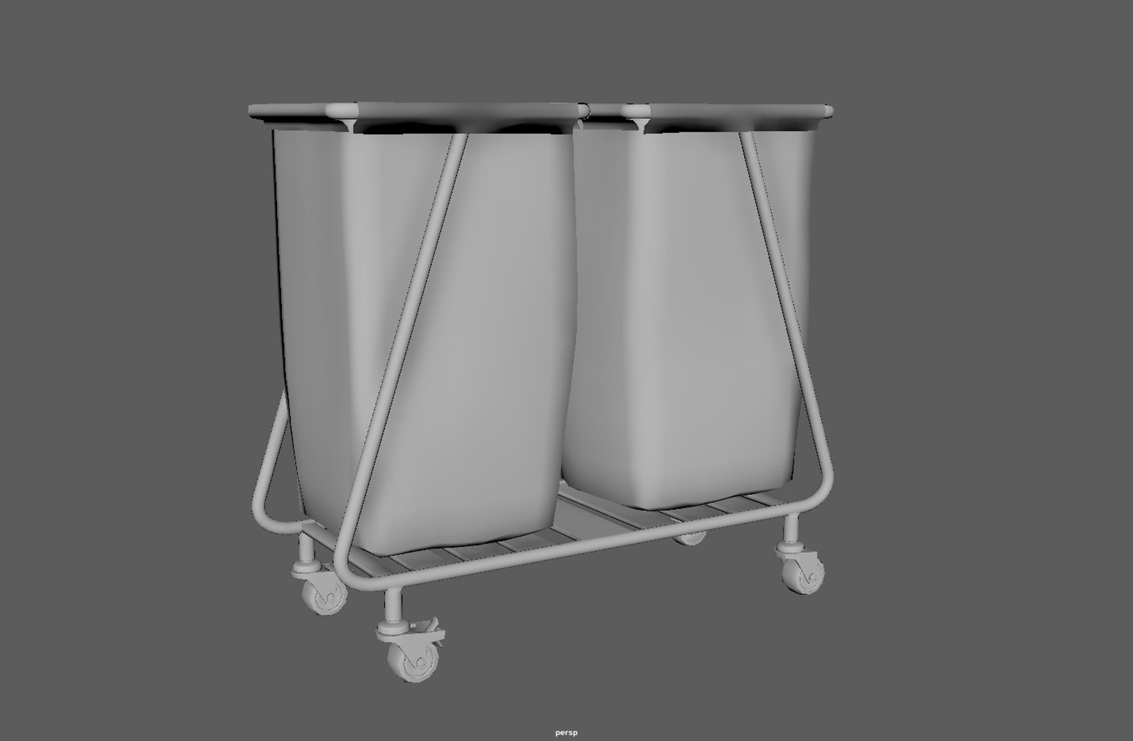 3D Hospital Stainless Steel Medical Waste Trolley Model - TurboSquid ...