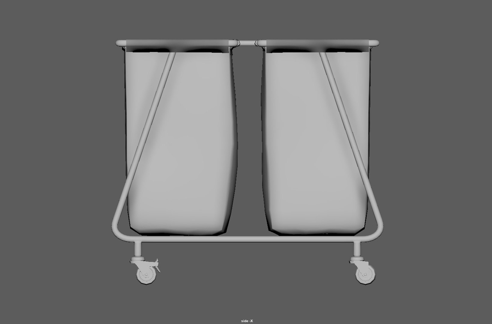 3D Hospital Stainless Steel Medical Waste Trolley Model - TurboSquid ...