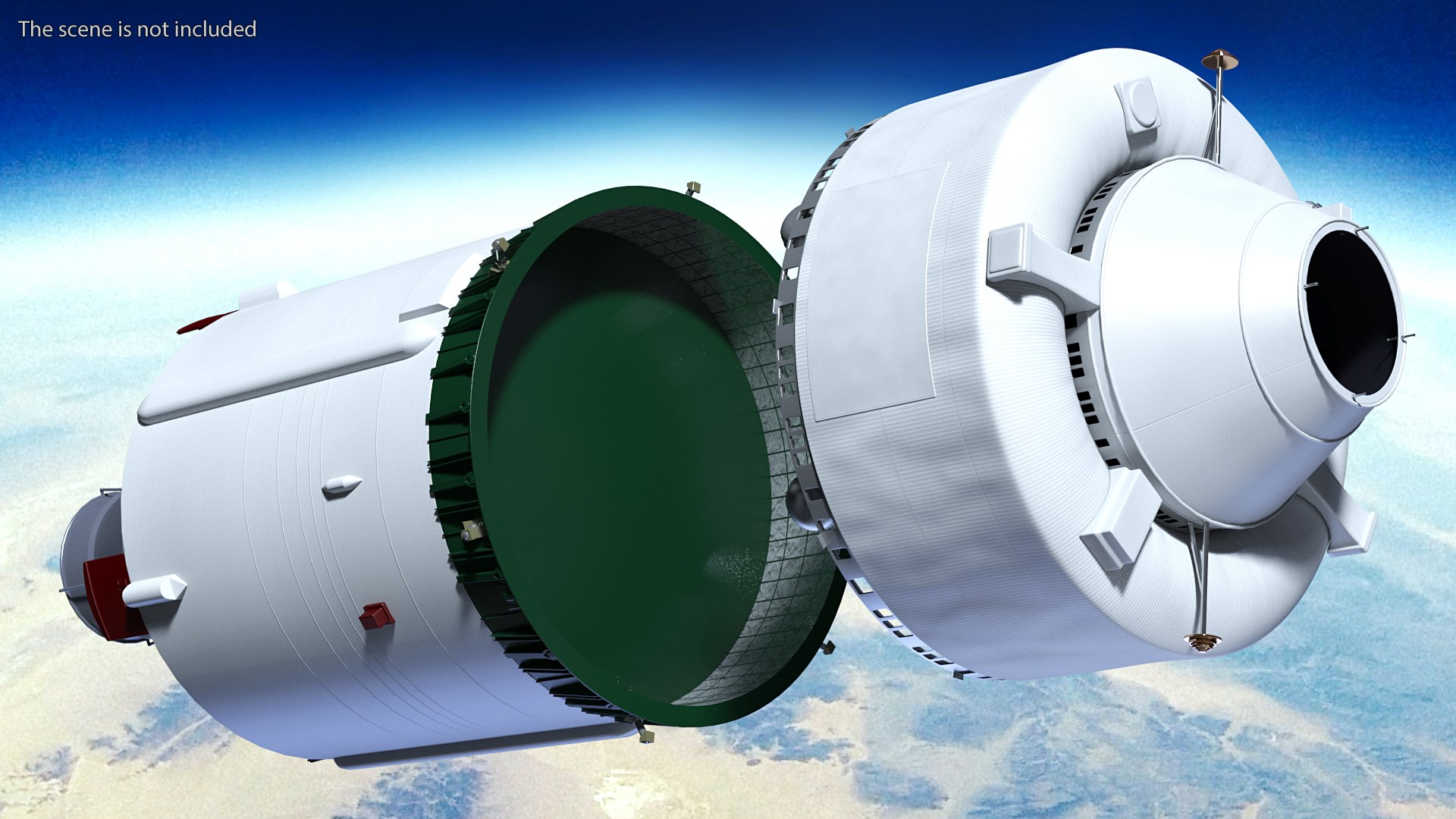 3D Heavy Lift Launch Rocket Stage-3 with Module - TurboSquid 1766847