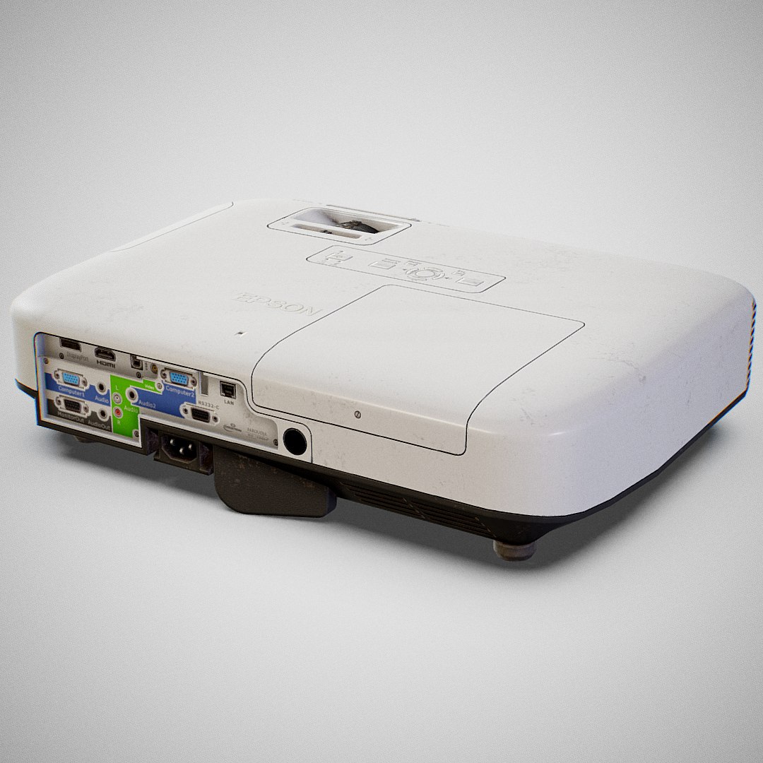 3D Epson Powerlight 1960w Projector Model - TurboSquid 1419370