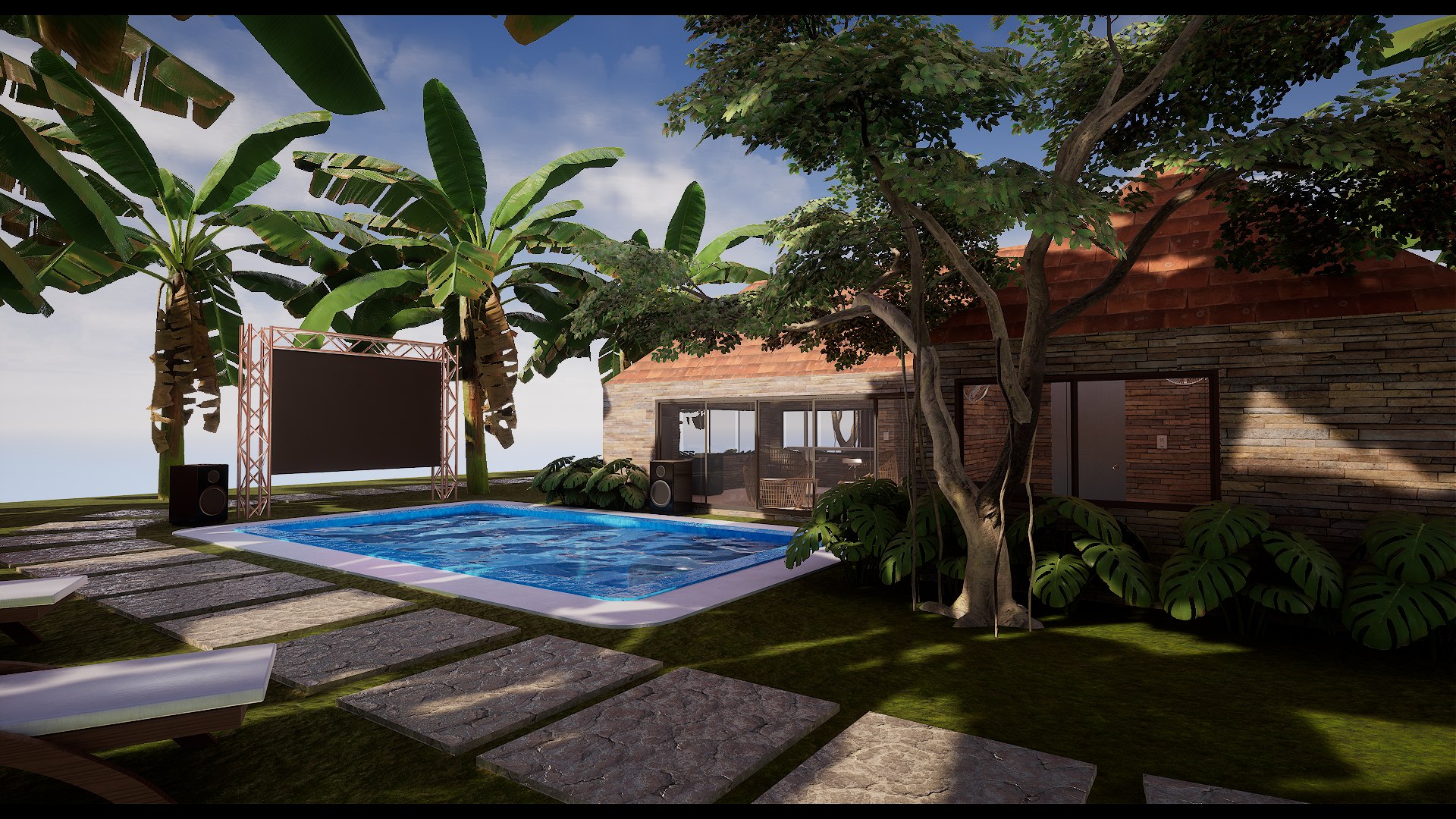 Pool House 3D - TurboSquid 1724245