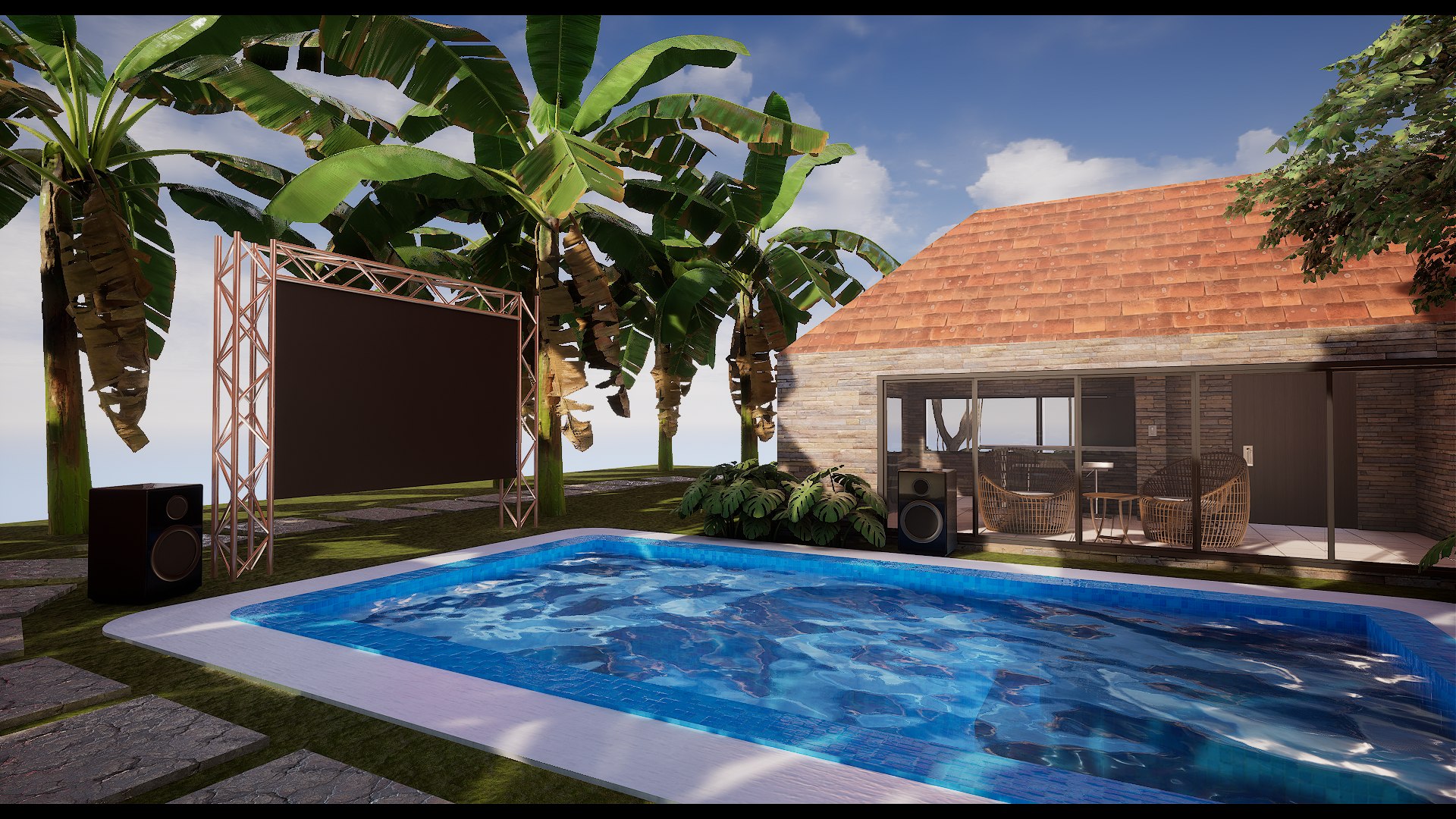 Pool House 3D - TurboSquid 1724245