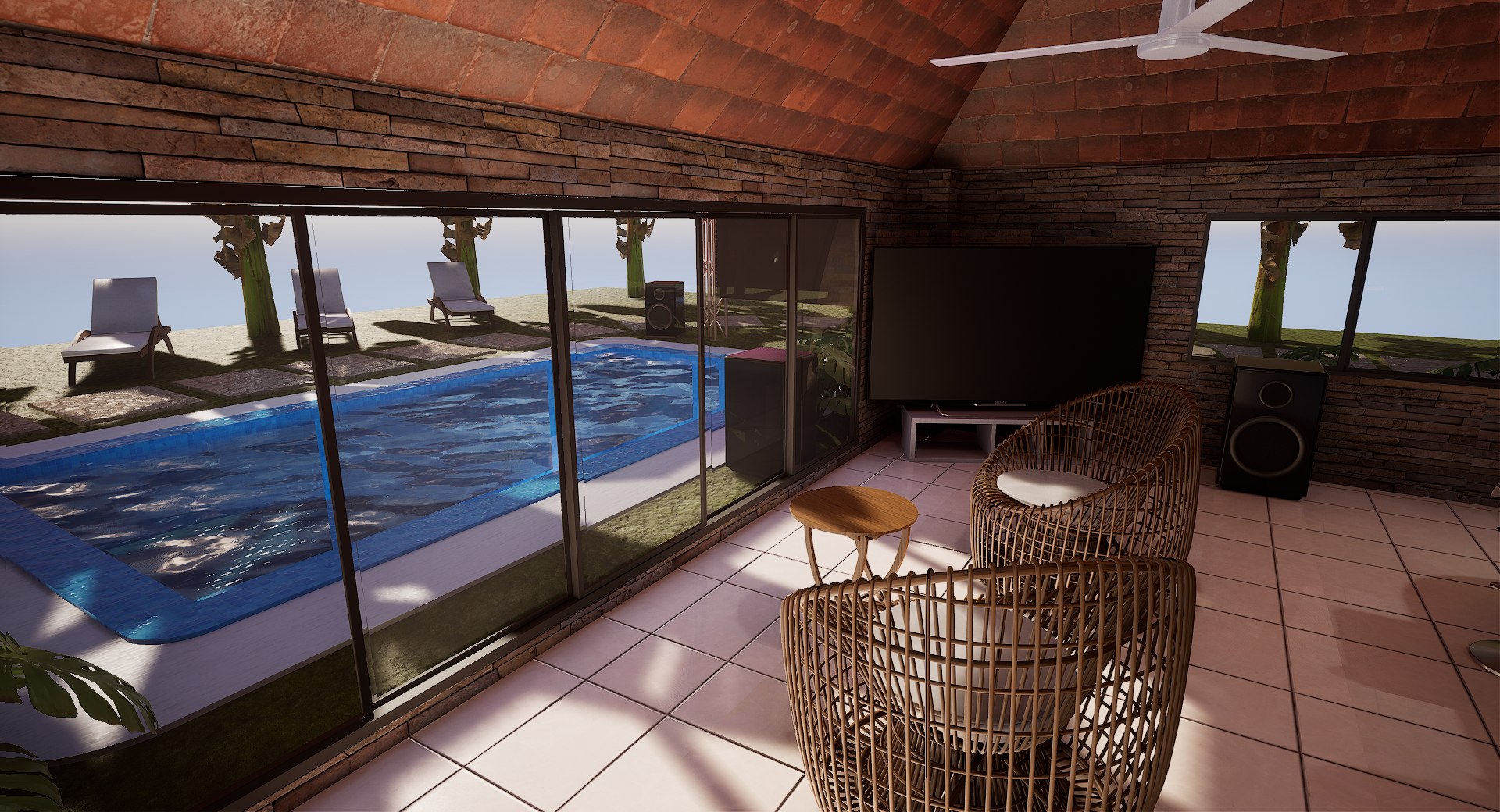 Pool House 3D - TurboSquid 1724245