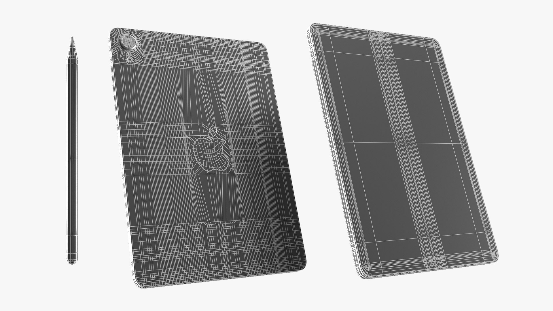 Ipad Mini 6 2021 Wi-Fi Cellular Models And Pencil 2 3D Model ...