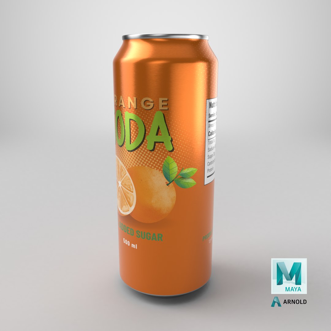 Standard Soda Can 500ml 3D Model - TurboSquid 2242615