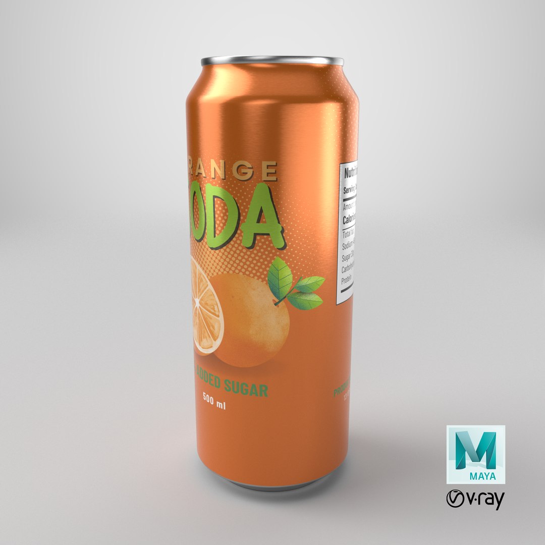 Standard Soda Can 500ml 3D Model - TurboSquid 2242615