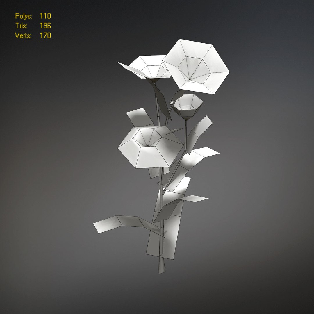 3ds Max Flowers 16 Low-poly Icons