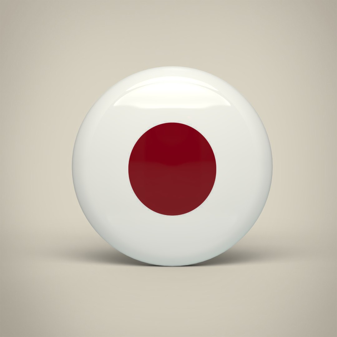 Japan Badge 3D - TurboSquid 1805844