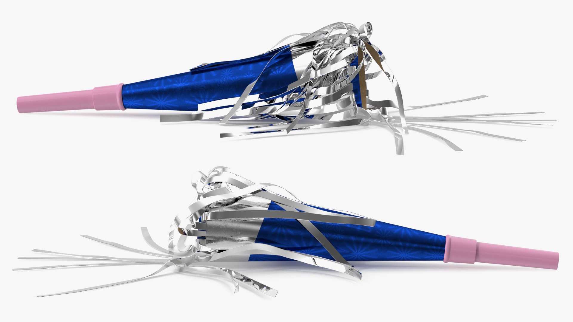 3D Model Blue Party Blower Lying - TurboSquid 2121902