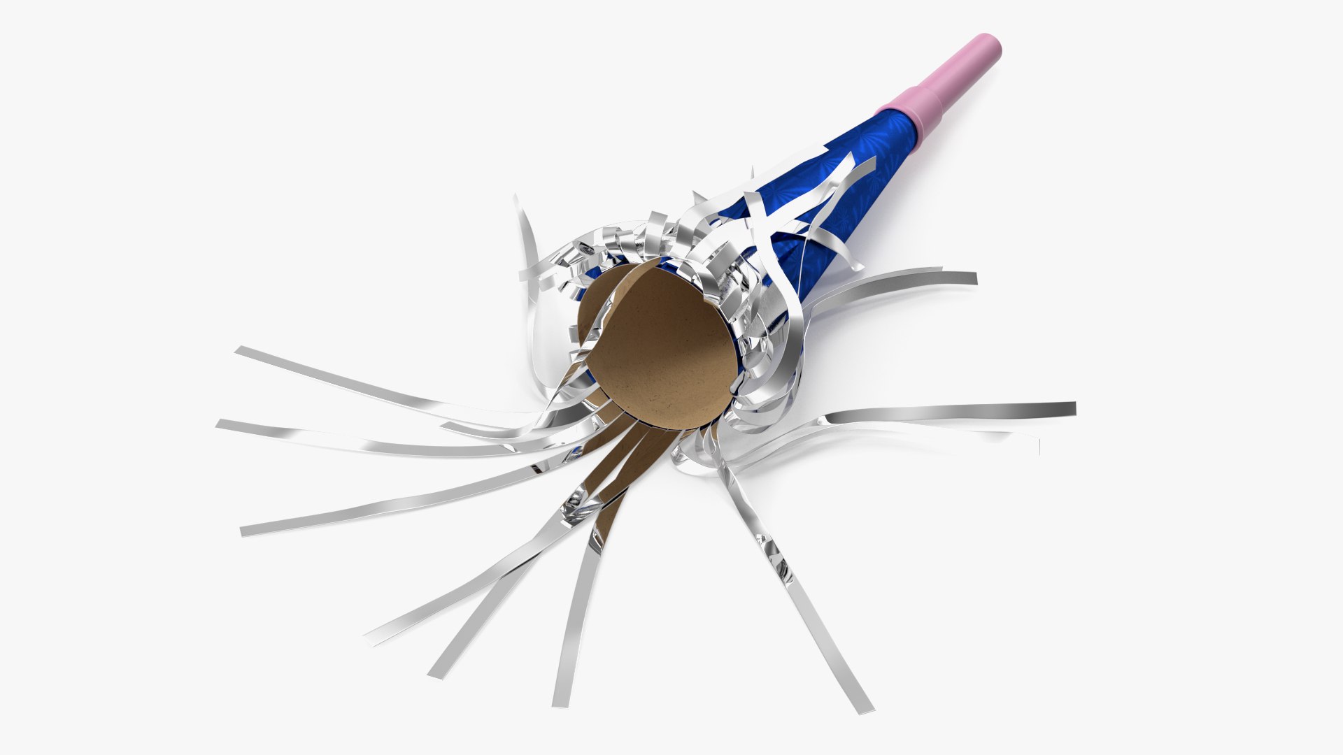 3D Model Blue Party Blower Lying - TurboSquid 2121902