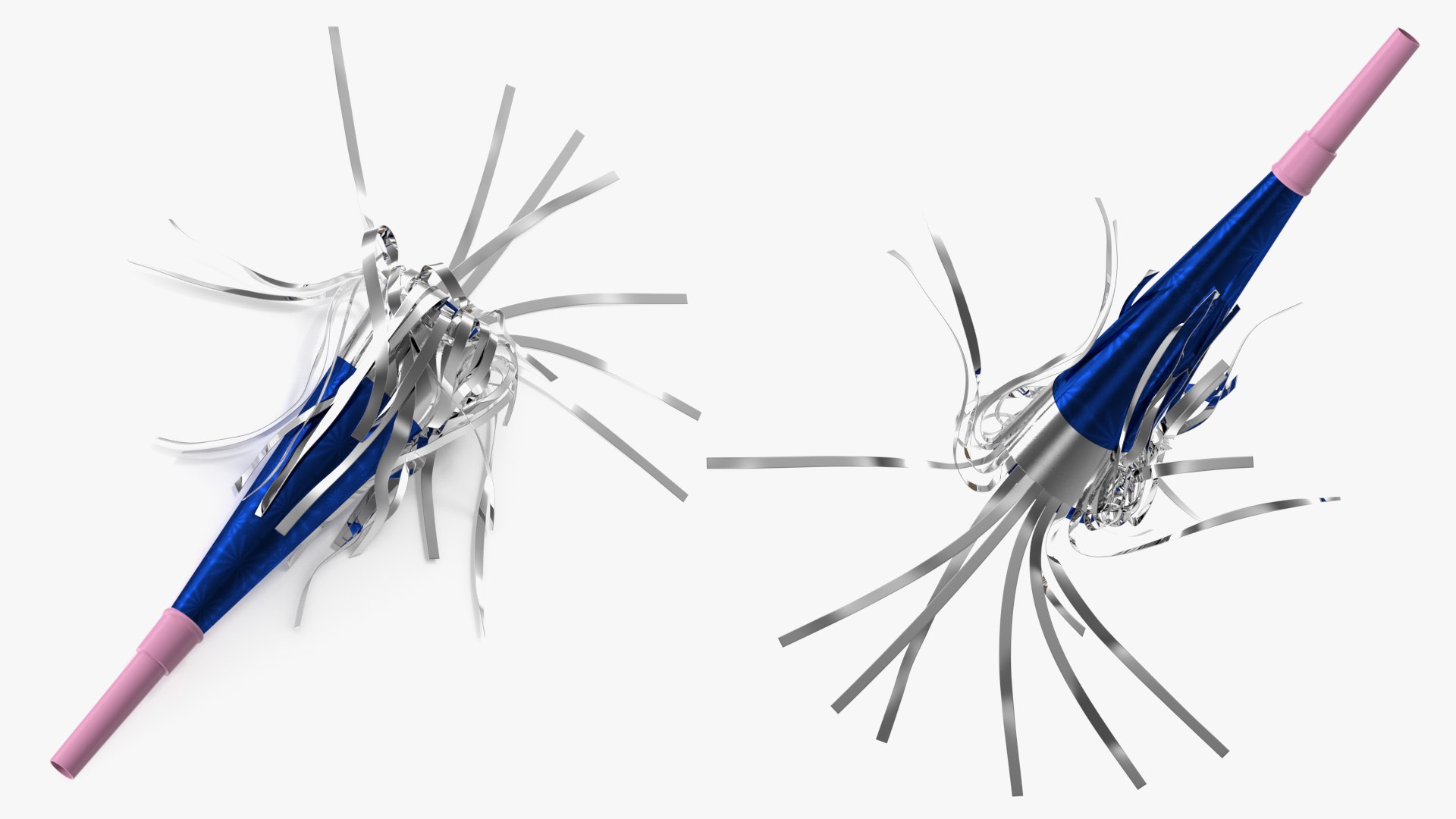 3D Model Blue Party Blower Lying - TurboSquid 2121902