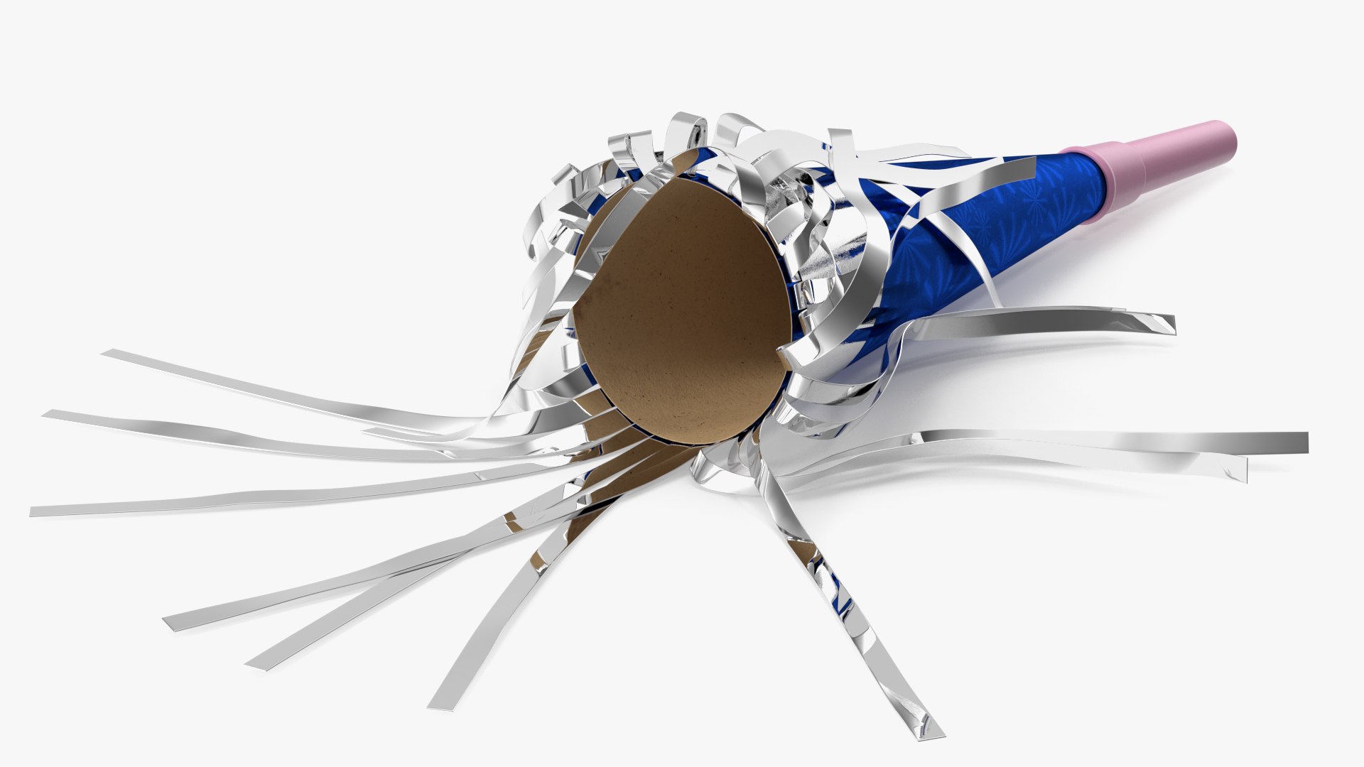 3D Model Blue Party Blower Lying - TurboSquid 2121902