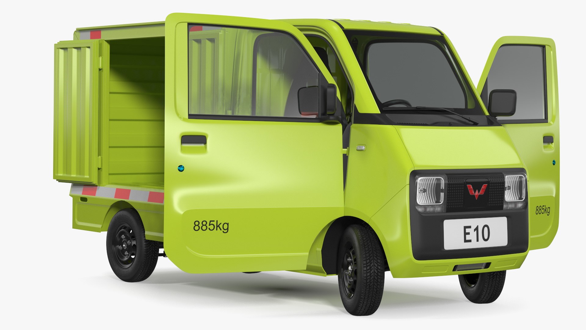 3D Wuling E10 Mini Truck Green Color Rigged - TurboSquid 2155505