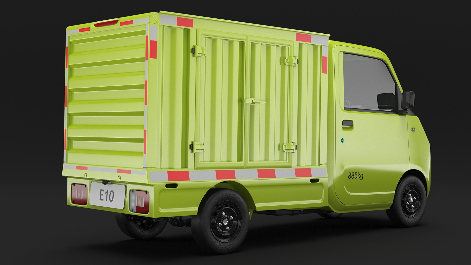 3D Wuling E10 Mini Truck Green Color Rigged - TurboSquid 2155505