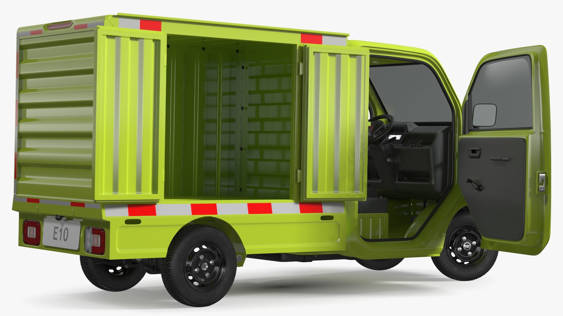 3D Wuling E10 Mini Truck Green Color Rigged - TurboSquid 2155505