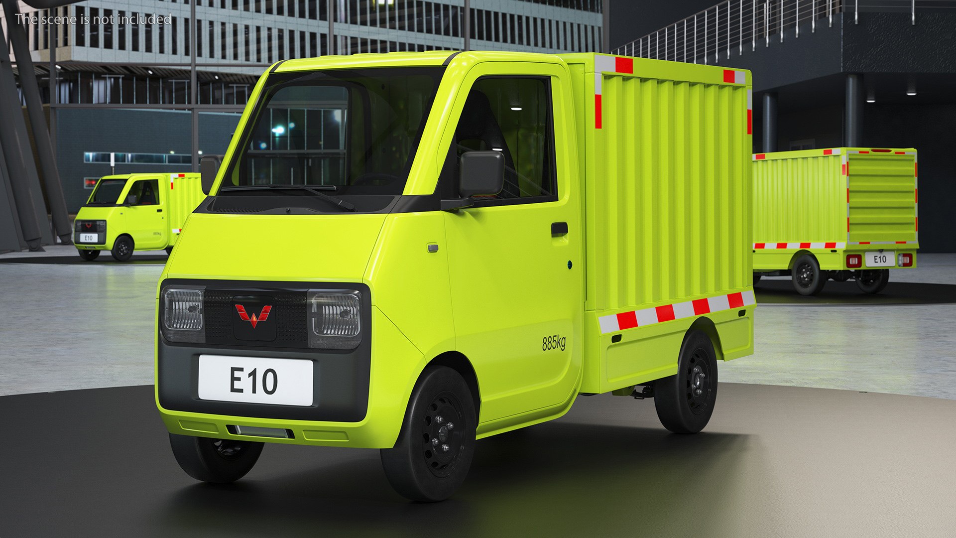 3D Wuling E10 Mini Truck Green Color Rigged - TurboSquid 2155505