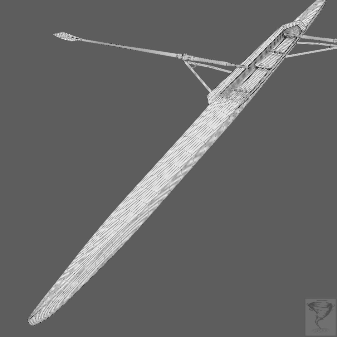 Pair Oars 3d Model