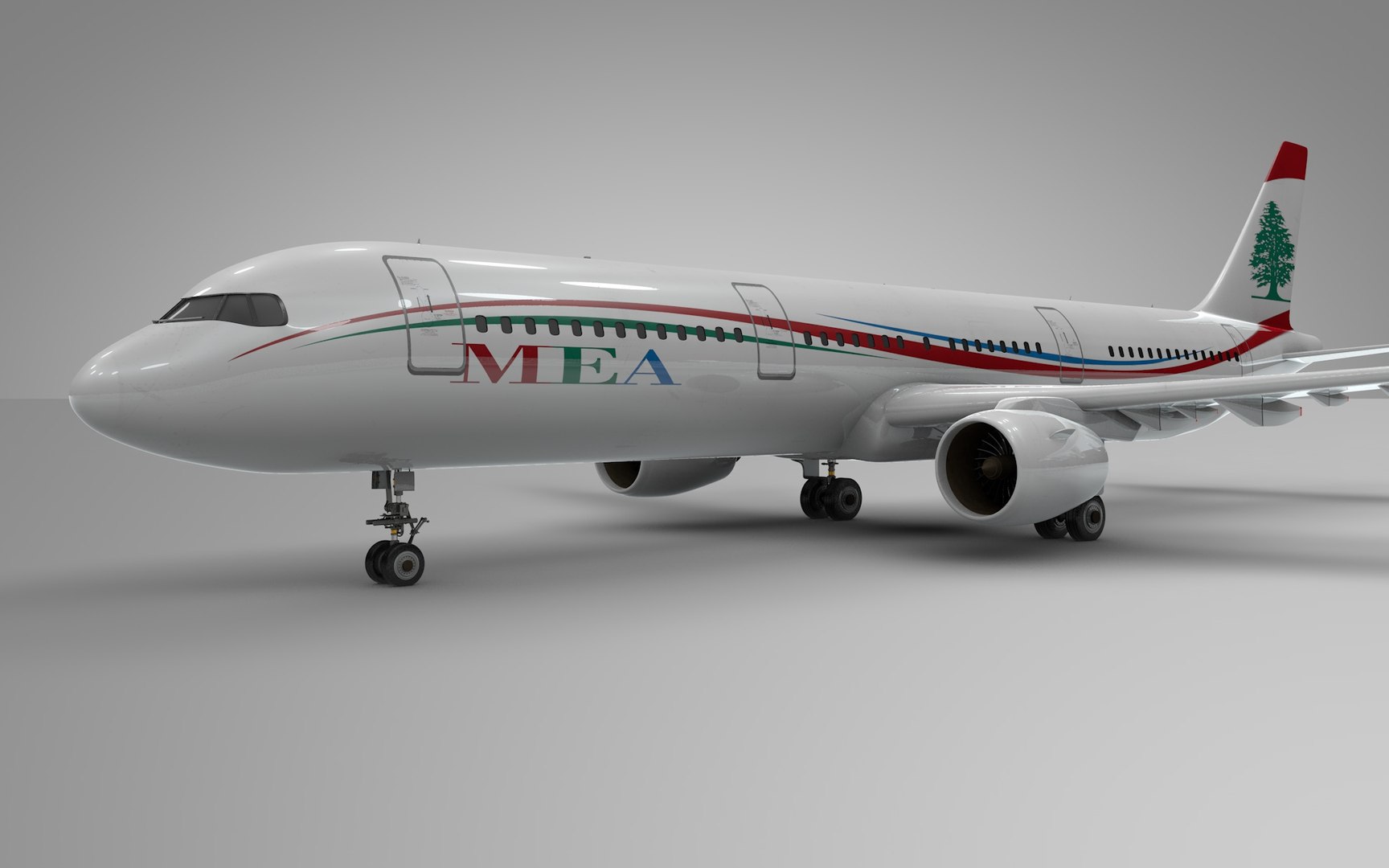 3D A321 Neo Mea Airlines Model - TurboSquid 1642101