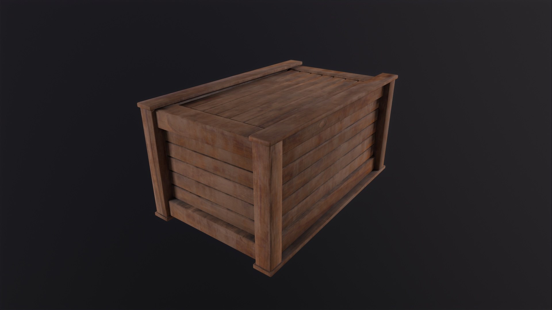 3D Wooden Box Model - TurboSquid 2117946