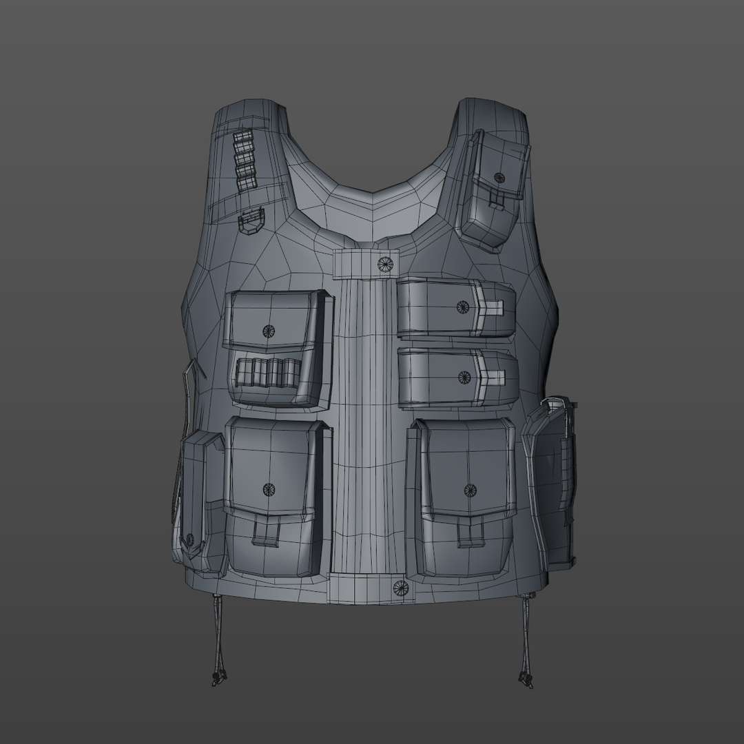 military vest 3d model