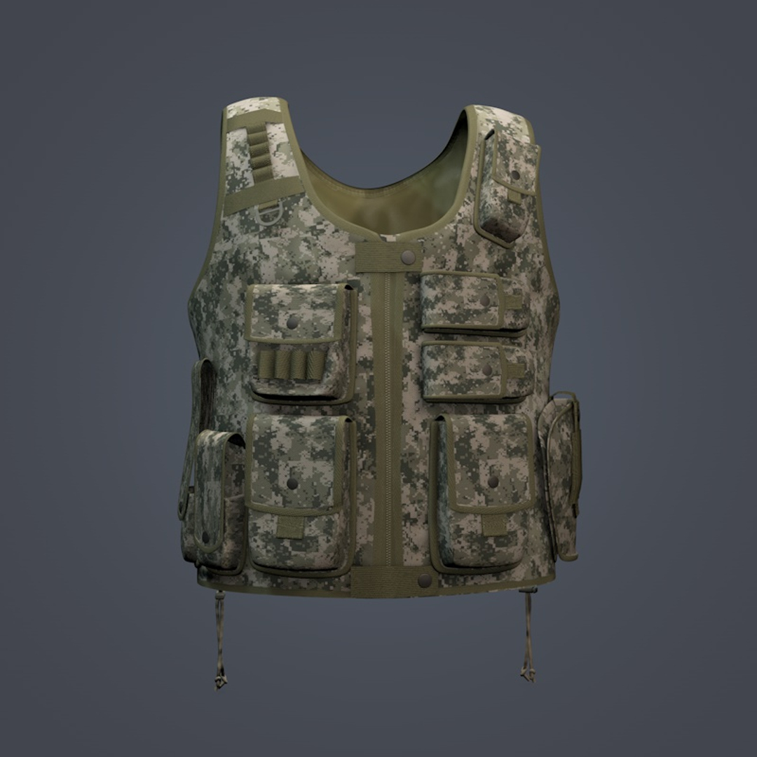 Military Vest 3d Model