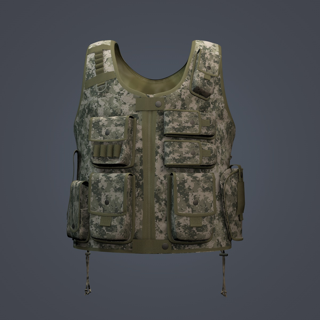 military vest 3d model