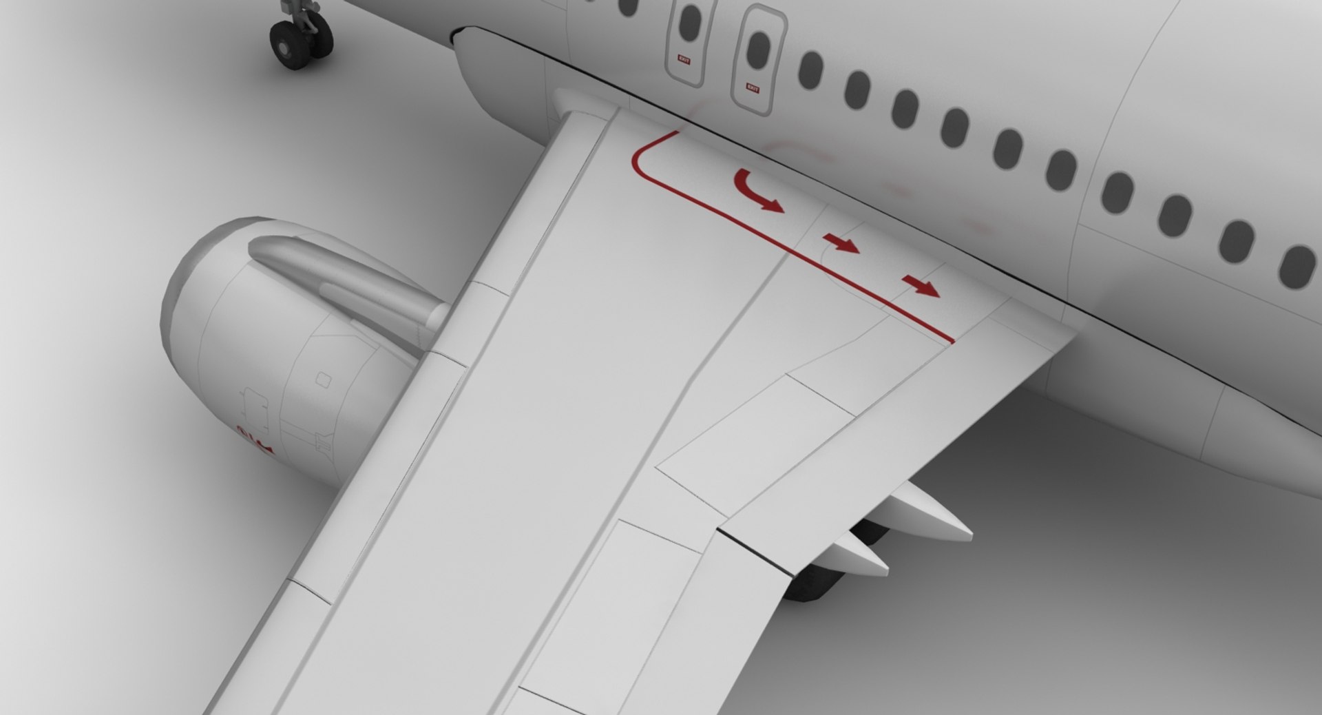 airbus a320 blank animation 3d model