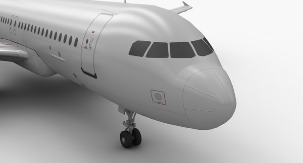 airbus a320 blank animation 3d model