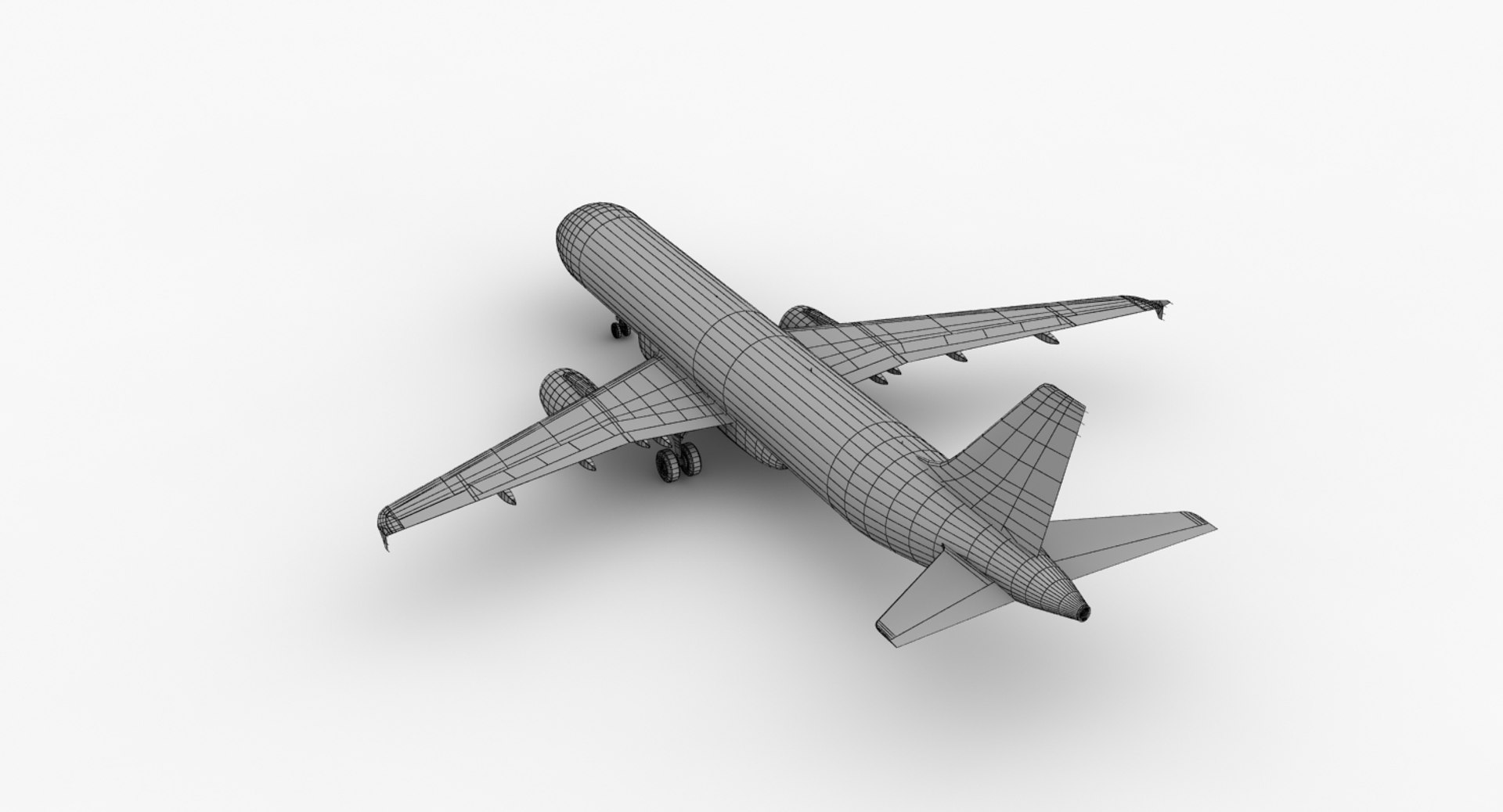 airbus a320 blank animation 3d model