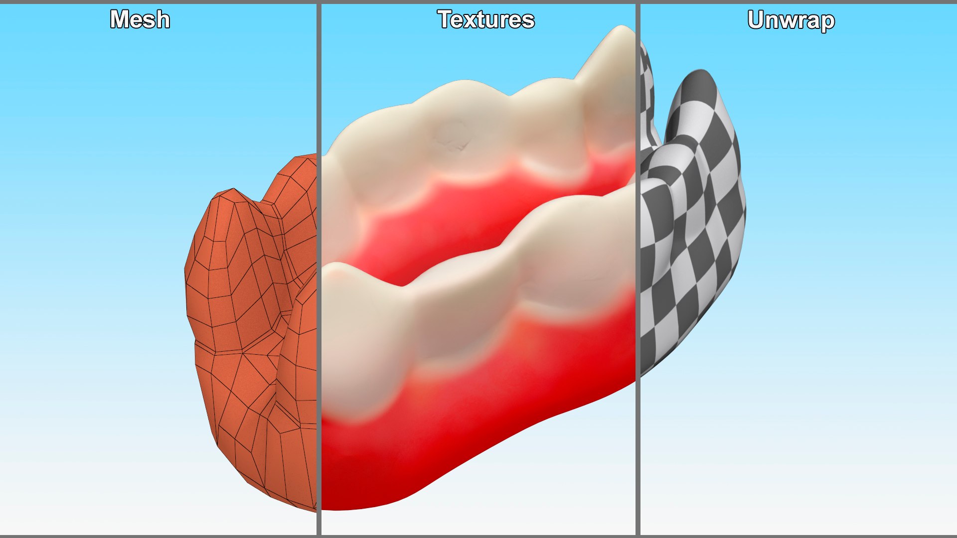 Chewing Gummy Double Teeth Candy 3D Model - TurboSquid 2234695