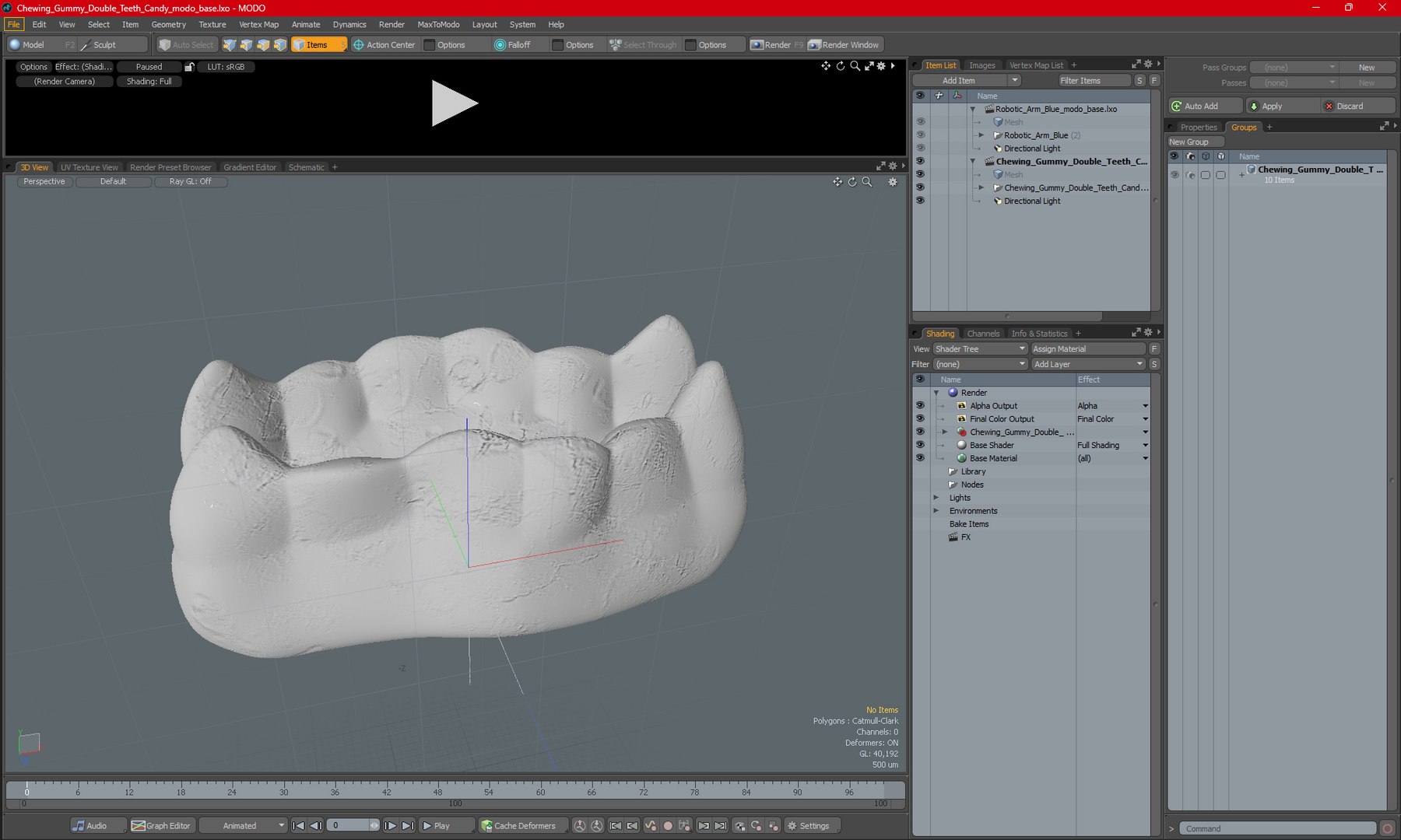 Chewing Gummy Double Teeth Candy 3D Model - TurboSquid 2234695