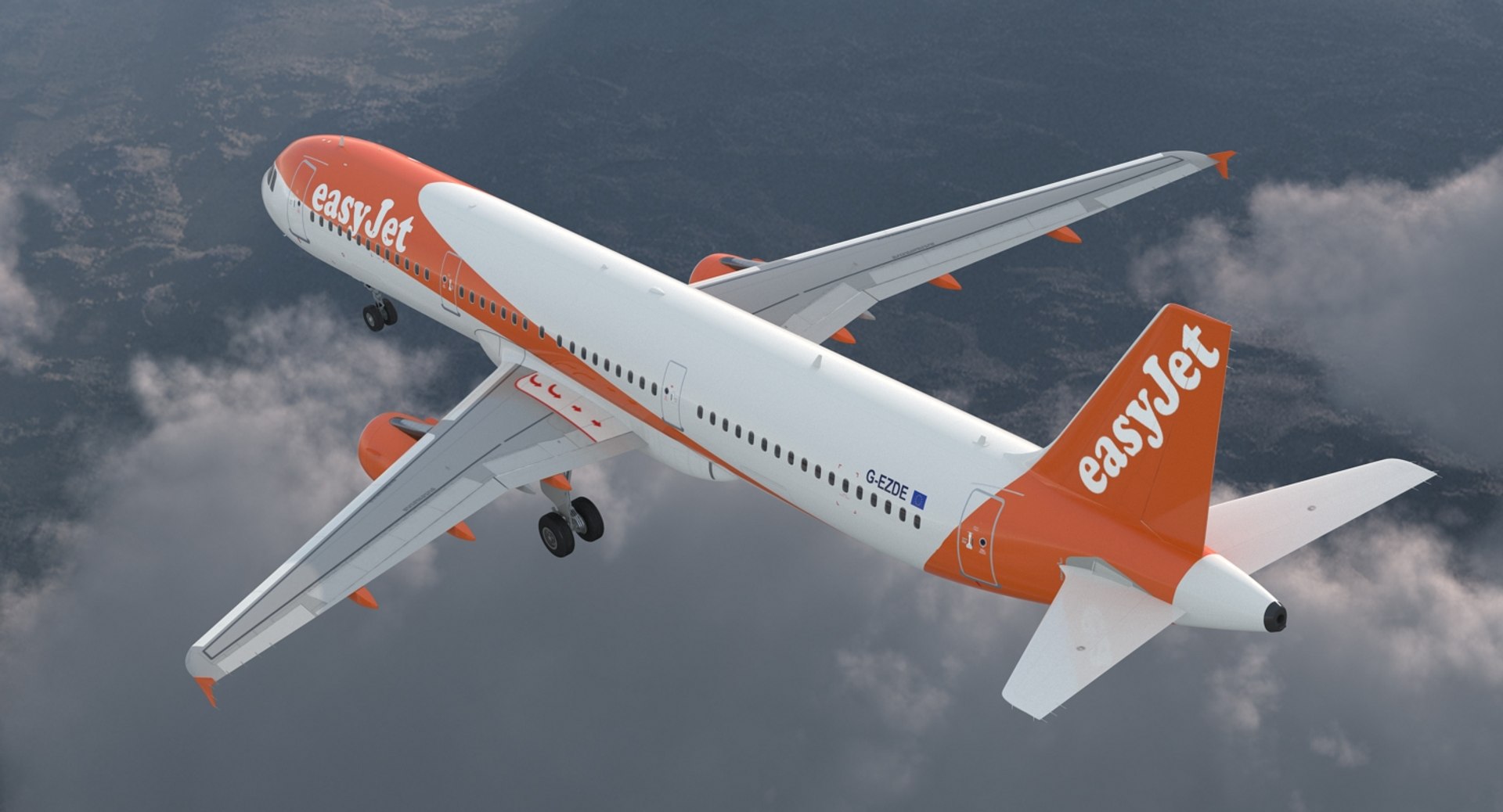 Airbus a321 easyjet airline 3D model - TurboSquid 1273175