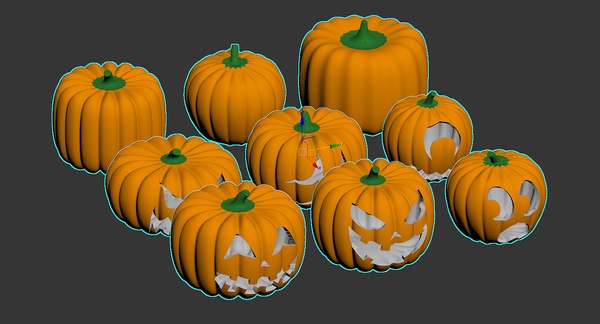 3D model halloween pumpkin faces - TurboSquid 1315990