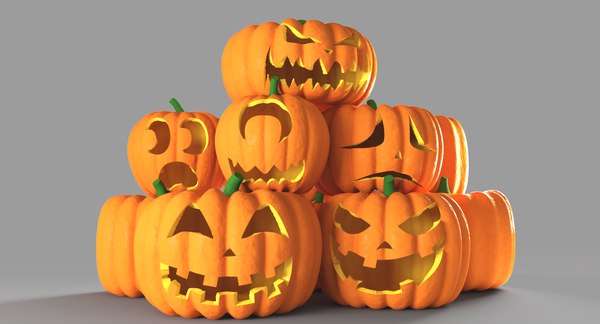 3D model halloween pumpkin faces - TurboSquid 1315990