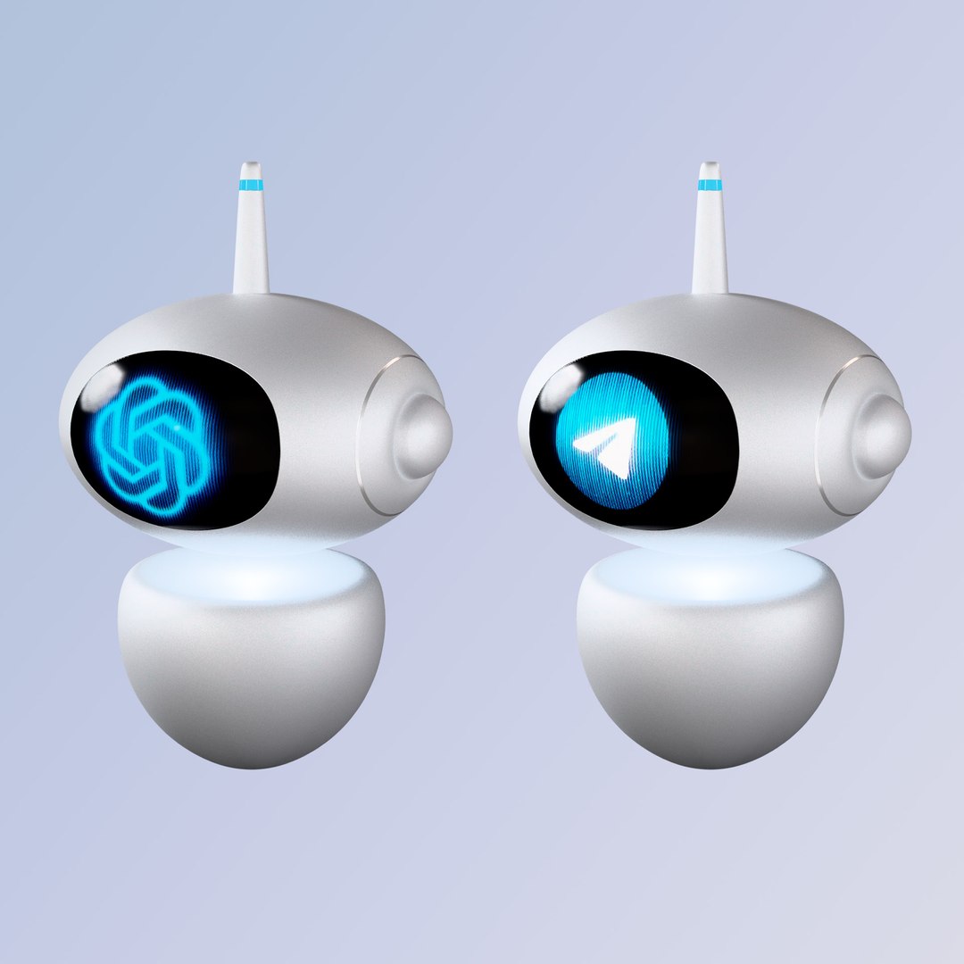 3D Model Chatbot Ai Telegram Bot Mascot - TurboSquid 2331927