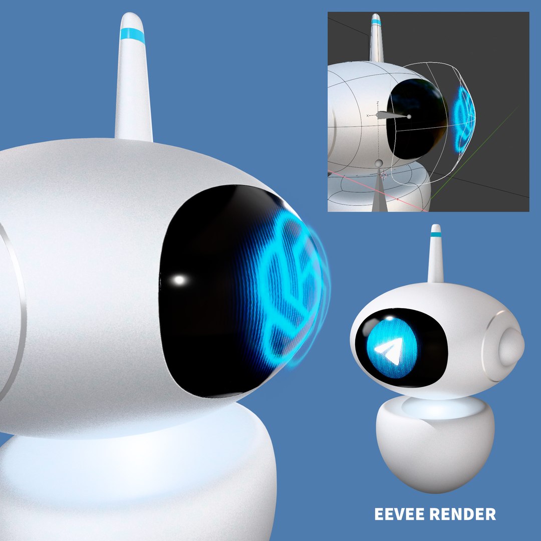 3D Model Chatbot Ai Telegram Bot Mascot - TurboSquid 2331927