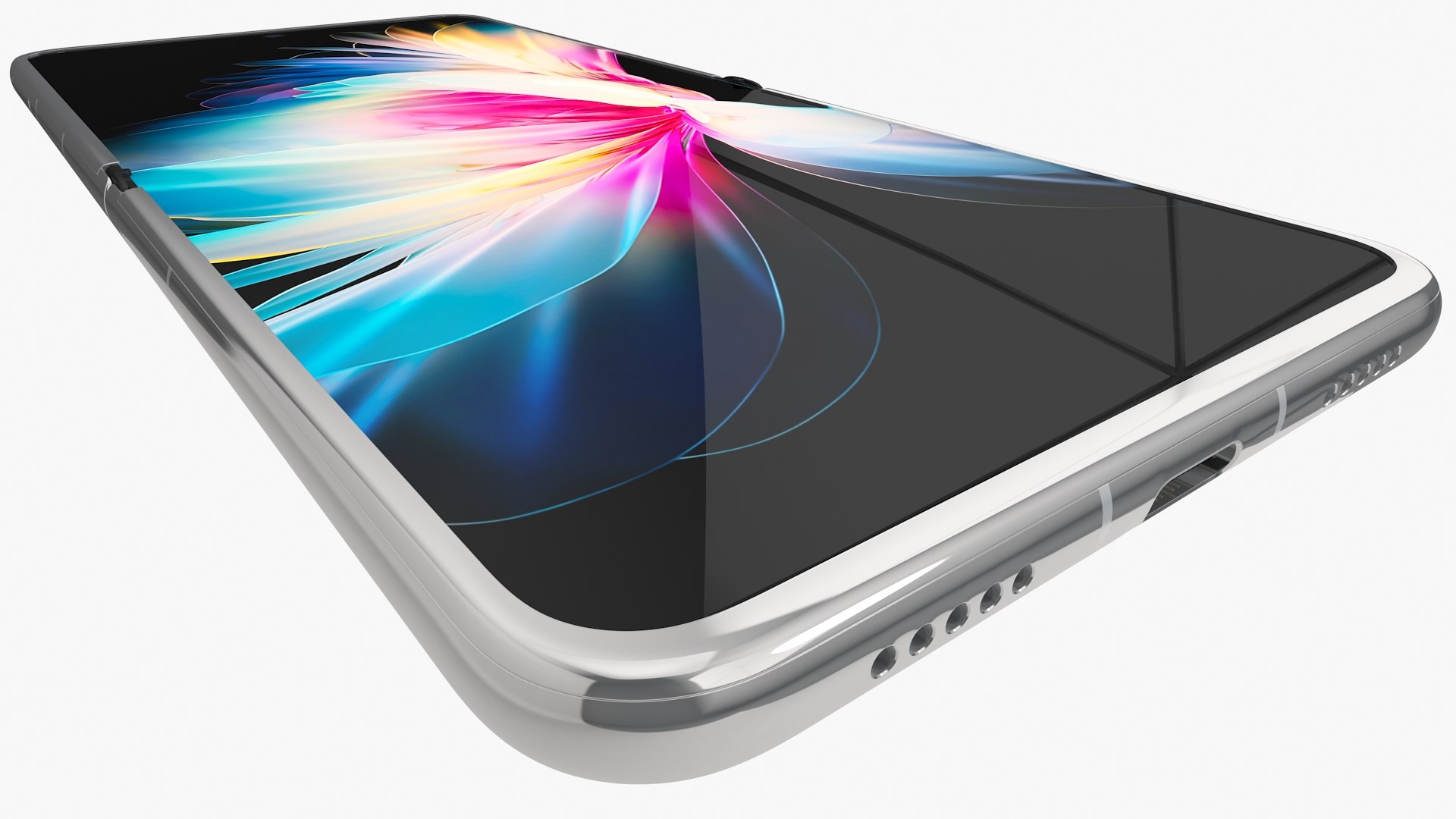 Huawei P50 Pocket Animated White 3D Model - TurboSquid 1846470