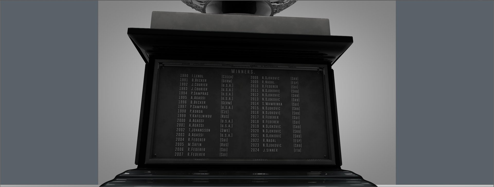 3D Australian Open 2024 Men Singles Trophy Low Poly L2104 Model ...