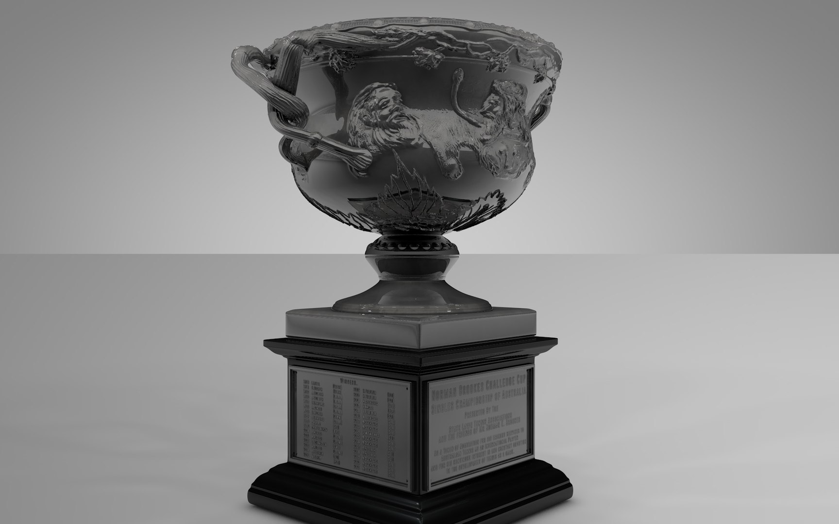 3D Australian Open 2024 Men Singles Trophy Low Poly L2104 Model ...