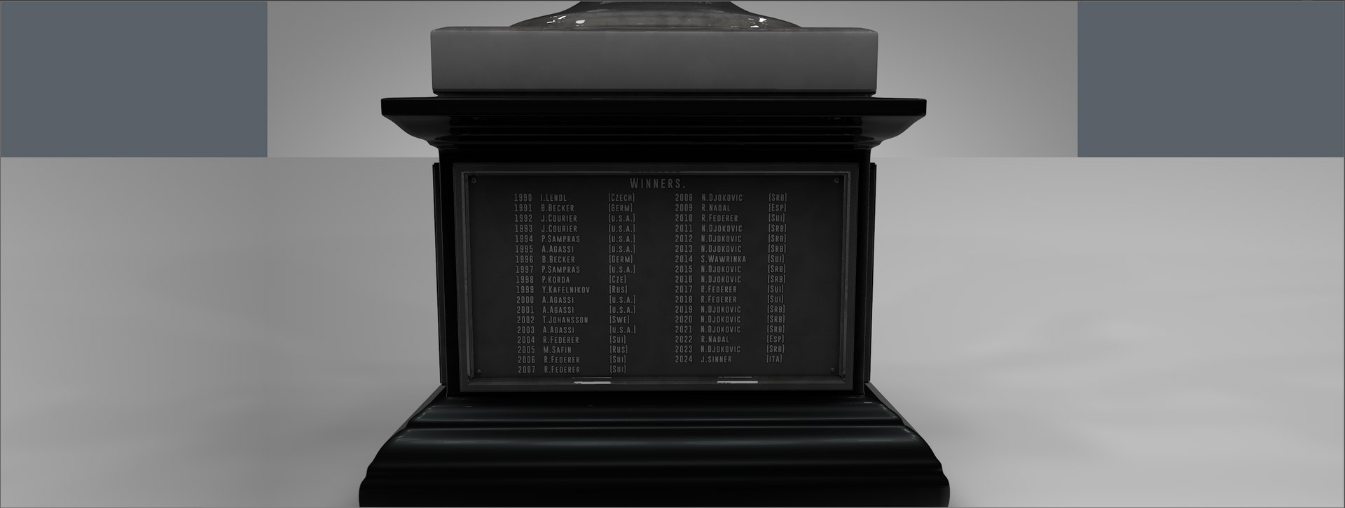 3D Australian Open 2024 Men Singles Trophy Low Poly L2104 Model ...