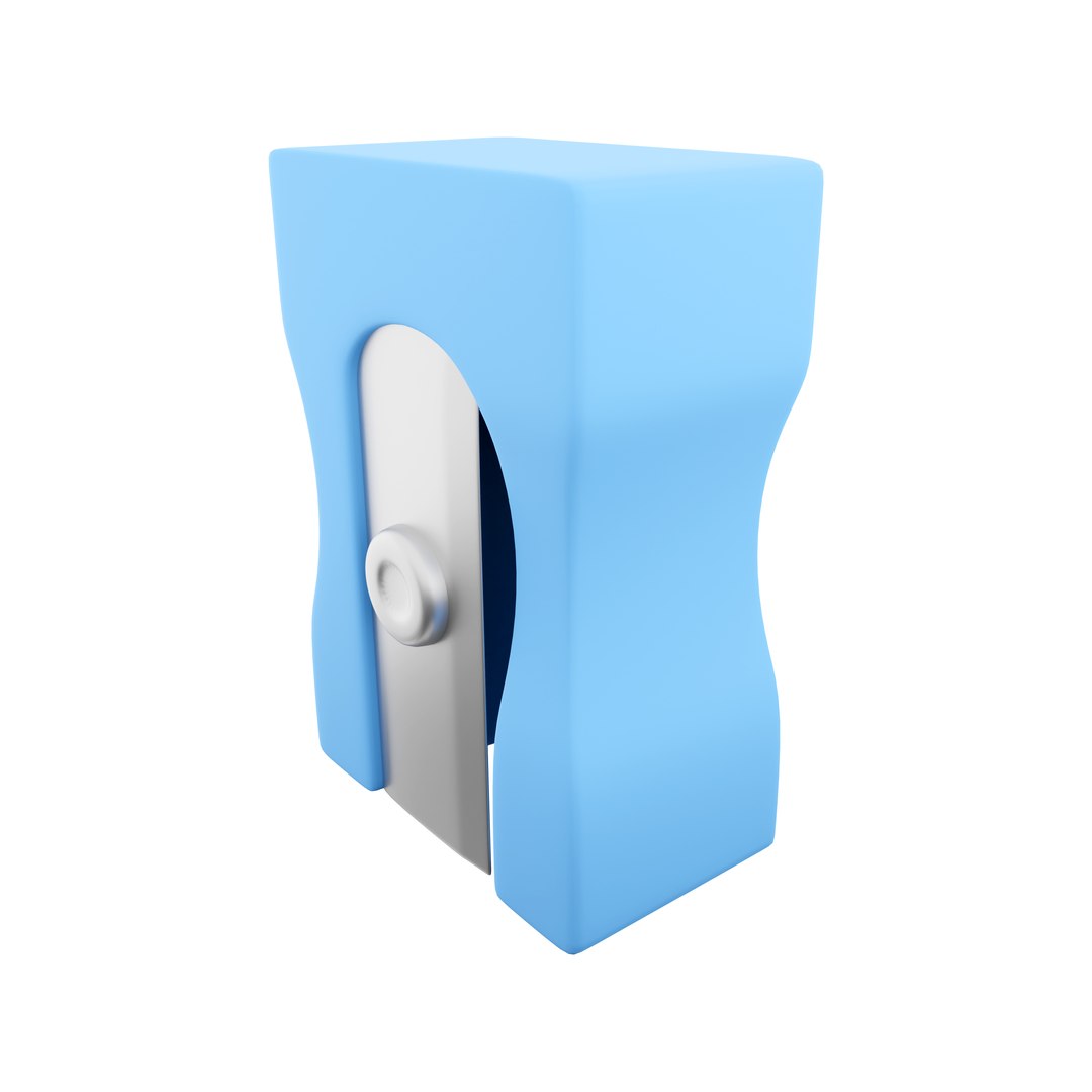 Blue Pencil Sharpener Icon 3D - TurboSquid 2066043