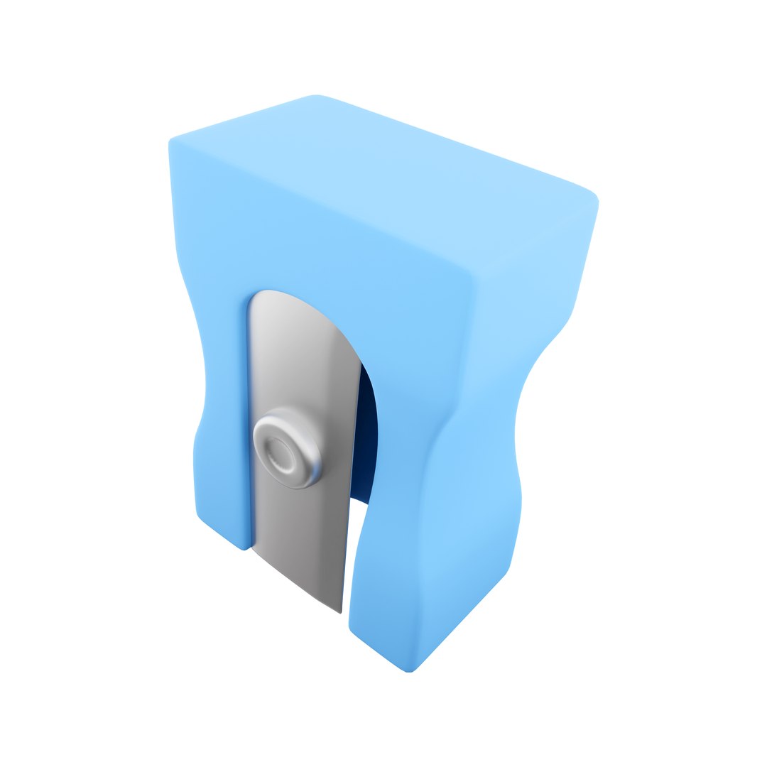 Blue Pencil Sharpener Icon 3D - TurboSquid 2066043